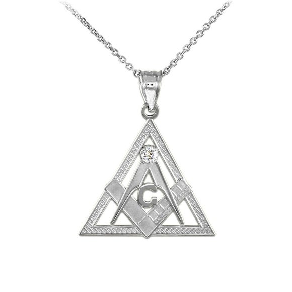 Element Shine | Jewelry | Fine Silver Freemason Triangle Masonic ...